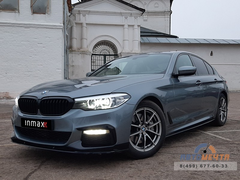 Сплиттер BMW 5-series (G30) в стиле M-Performance (ЧЕРНЫЙ ЛАК, OEM ...