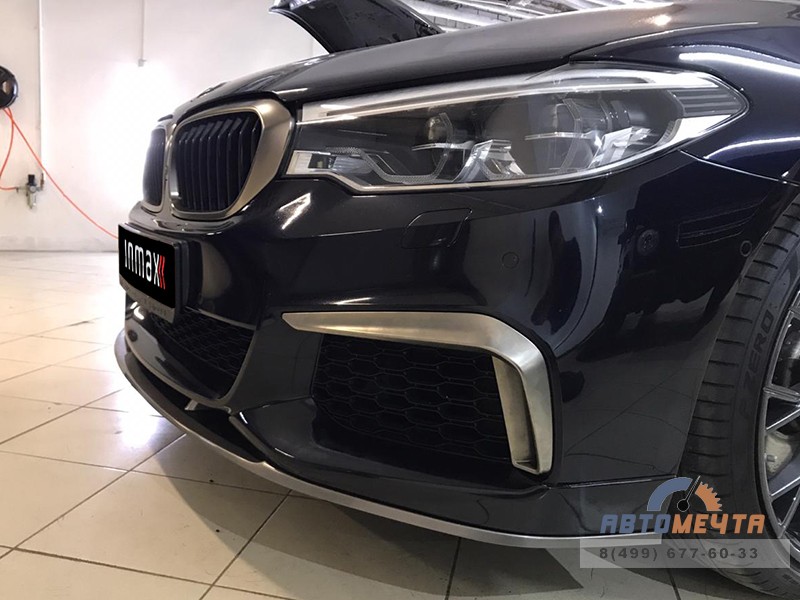 Сплиттер BMW 5-series (G30) в стиле M-Performance (ЧЕРНЫЙ ЛАК, OEM ...