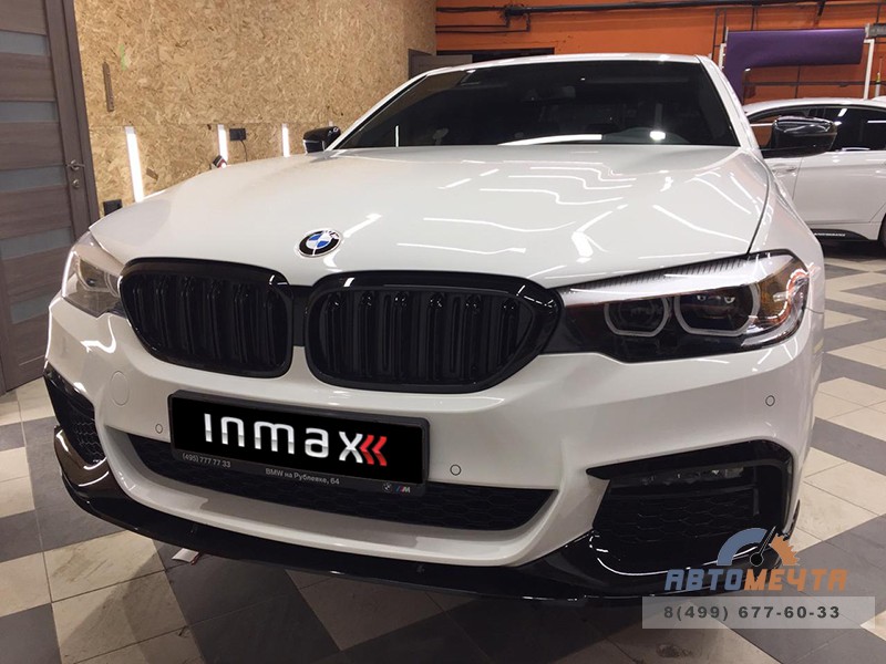 Сплиттер BMW 5-series (G30) в стиле M-Performance (ЧЕРНЫЙ ЛАК, OEM ...